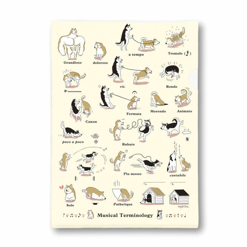 Some Music Design クリアファイル 柴犬とハスキー サムミュージックデザイン メール便対応可 | 宮地楽器 ららぽーと立川立飛 ...